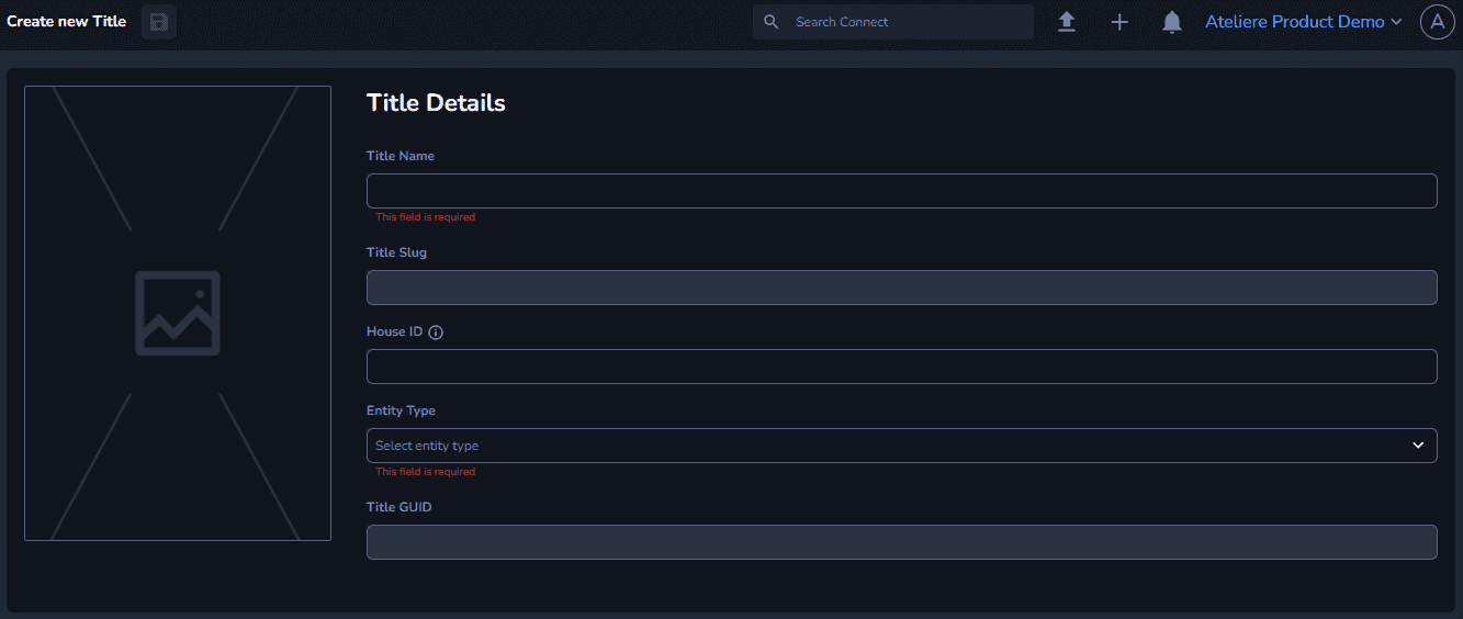 Connect Docs :: Creating a Title