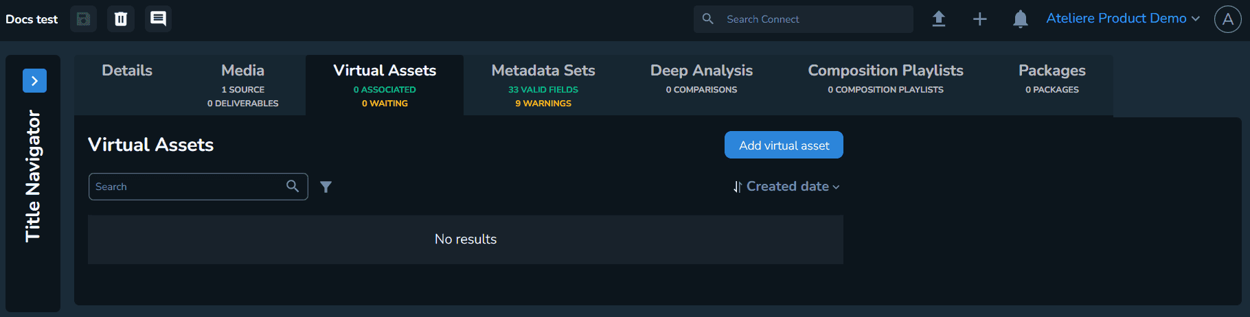 Connect Docs :: Creating and Editing a Virtual Asset